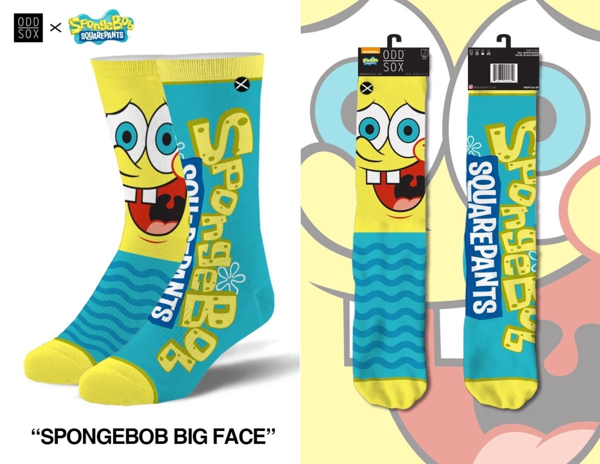 "Spongebob Squarepants" KIDS Cotton Crew Socks by ODD Sox – Great Sox