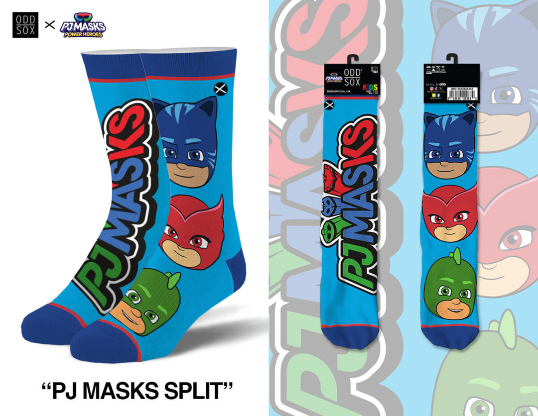 "PJ Masks" KIDS Cotton Crew Socks by ODD Sox – Great Sox