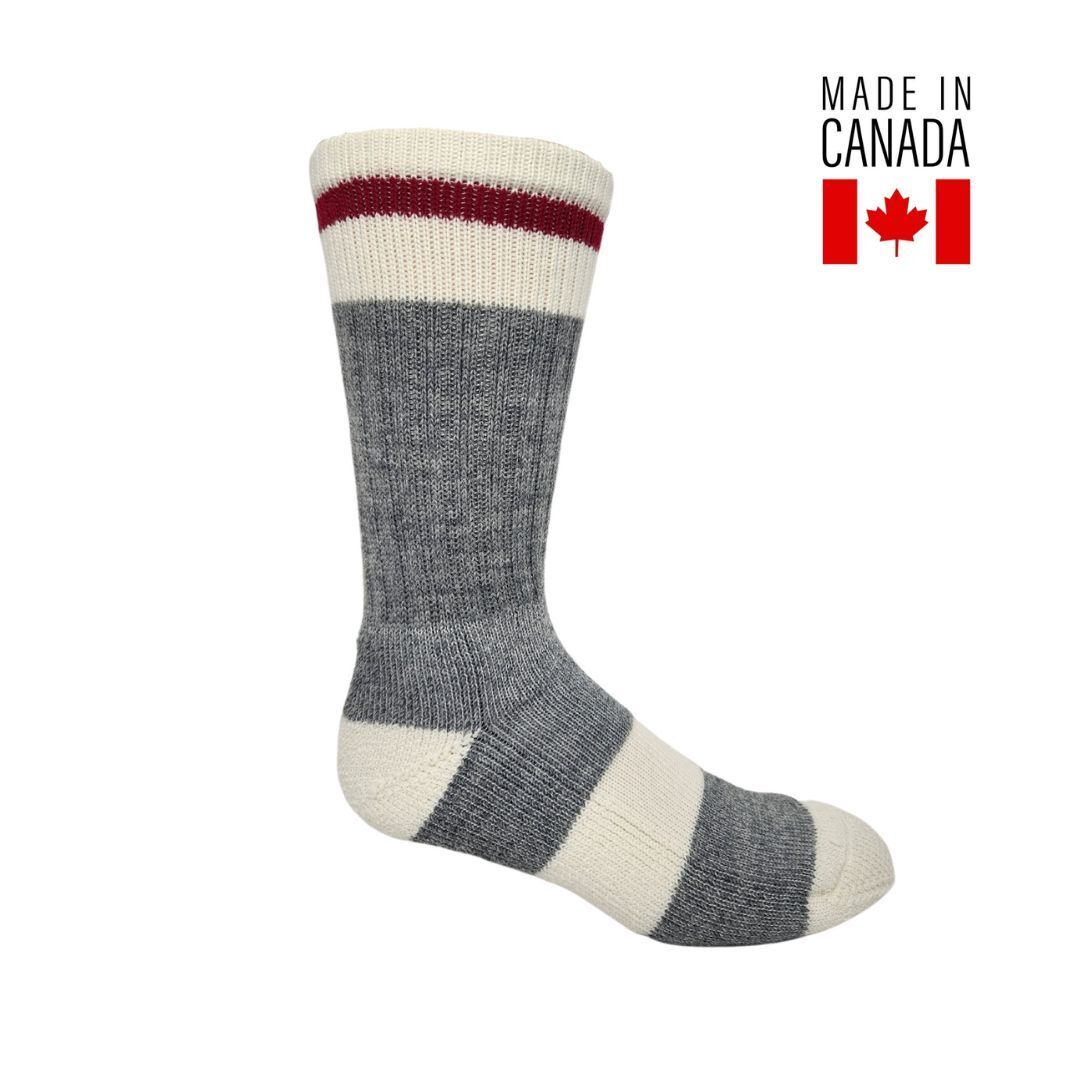 J.B. Field's Men's Cushioned Wool Crew Boot Socks | Made in Canada ...