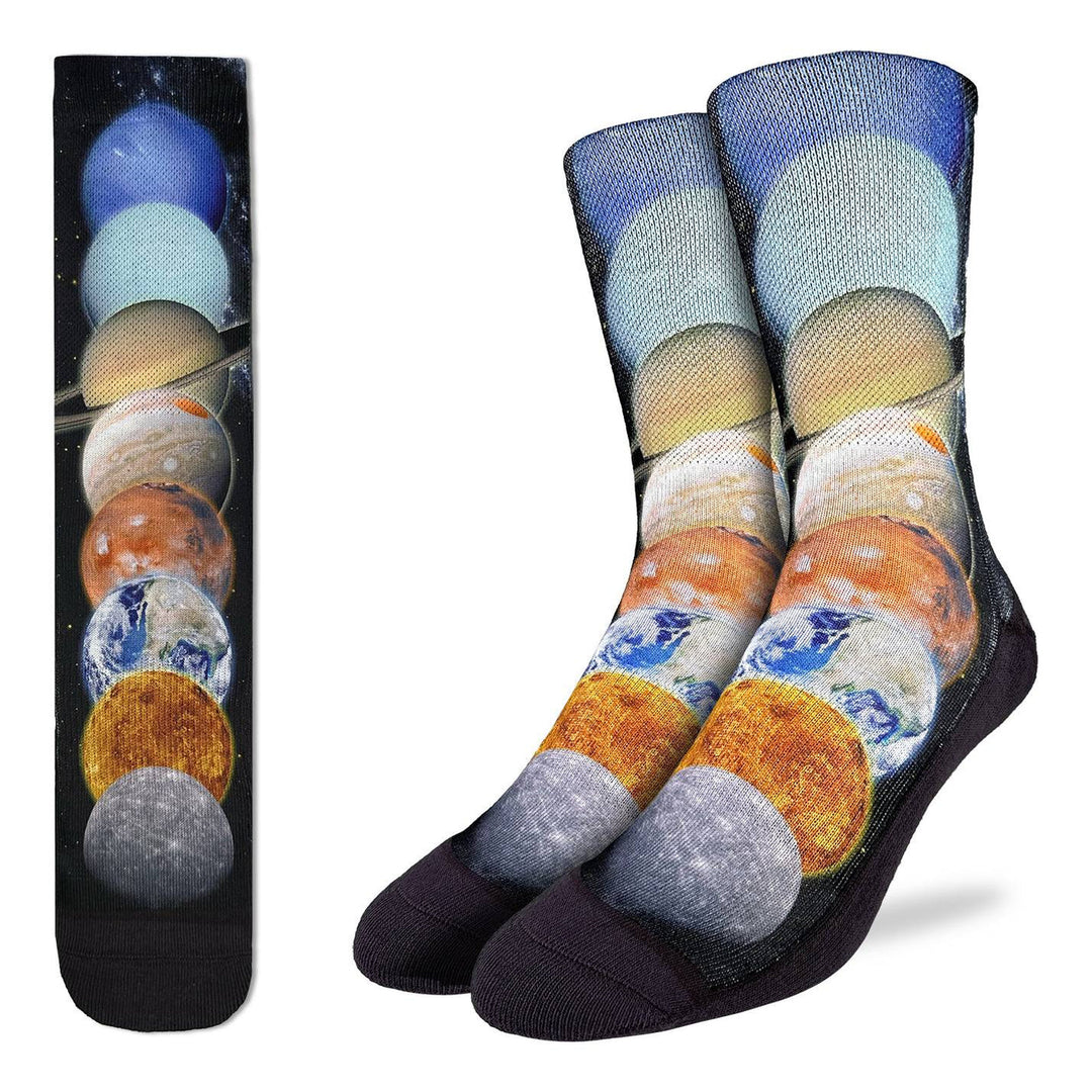 "Planets of the Solar System" Active Crew Socks by Good Luck Sock- Lar ...