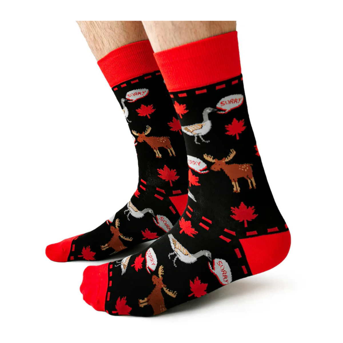 "Sorry" Cotton Canadian Socks by Uptown Sox – Great Sox