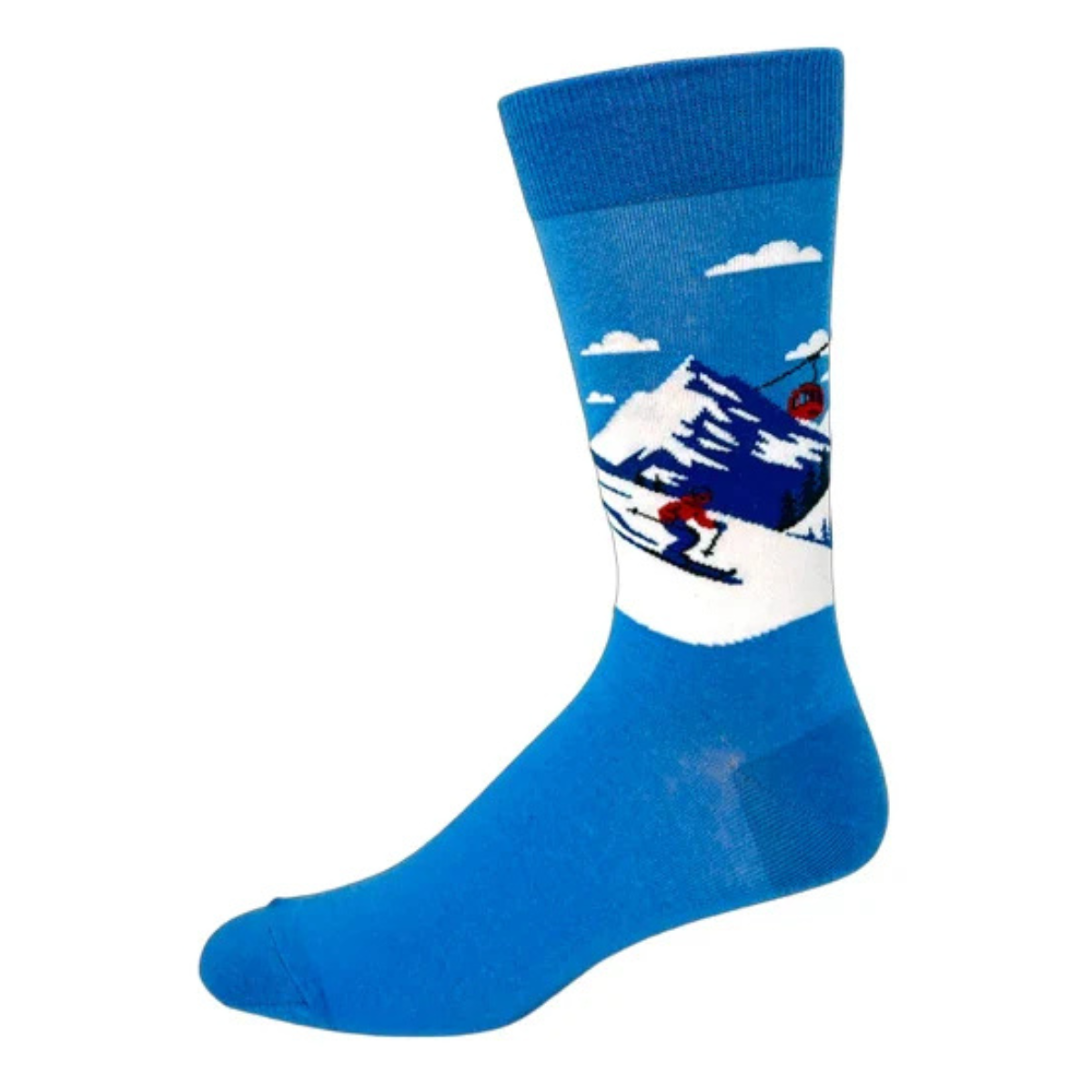 "Skiing" cotton crew socks by We will sock you – Great Sox
