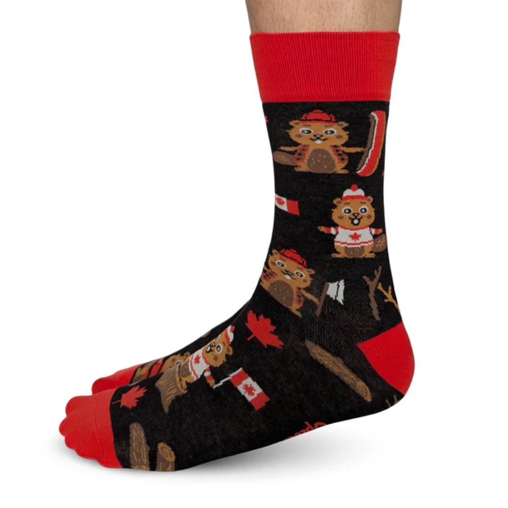 "Chuck the Canuck" Cotton Canadian Socks by Uptown Sox - Large – Great Sox