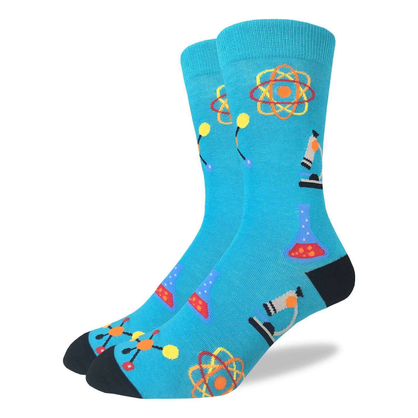 "Science" Cotton Crew Socks by Good Luck Sock – Great Sox
