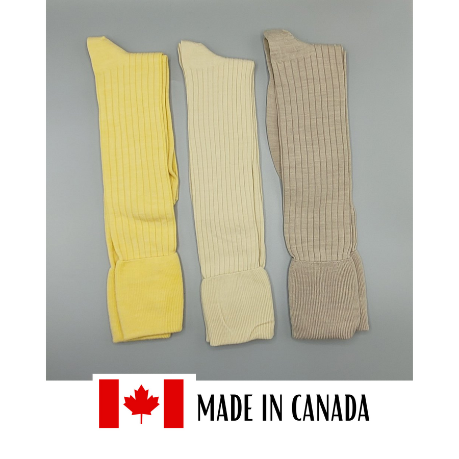 Bermuda Knee High Ribbed Merino Wool Socks | Made in Canada – Great Sox