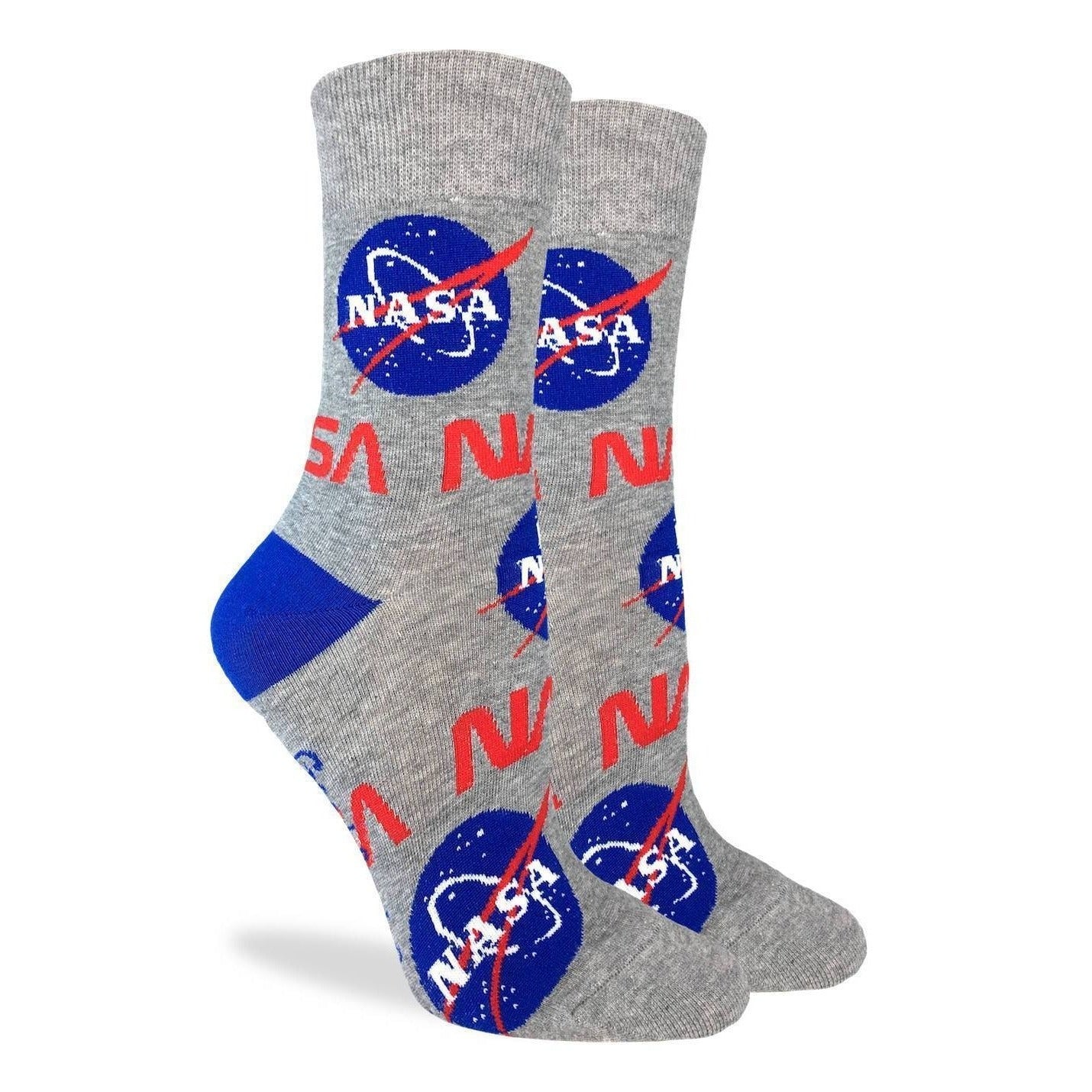 "NASA" Cotton Crew Socks by Good Luck Sock – Great Sox